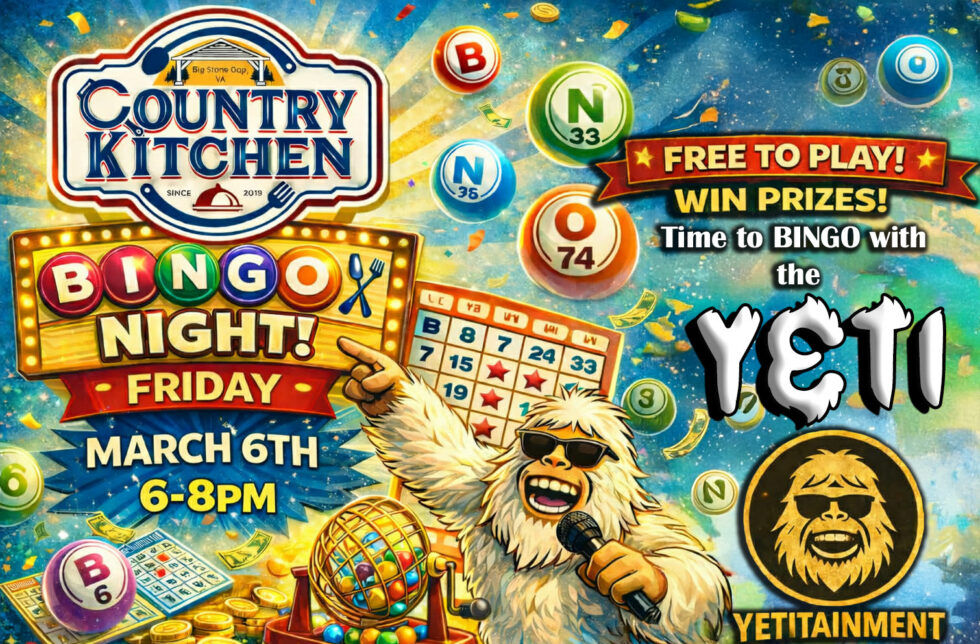 Bingo Night at Country Kitchen hosted by The Yeti - Big Stone Gap